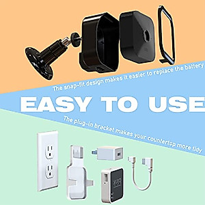 All-New Blink Outdoor Camera Mount, 3 Pack Protective Cover and 360° Adjustable Mounting Bracket with Blink Sync Module 2 Mount for Blink Outdoor Camera Security System (Blink Camera Not Include)