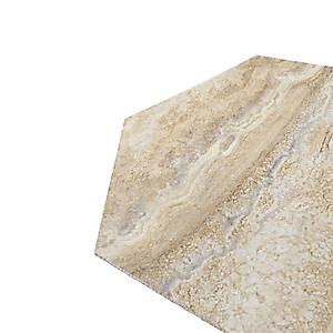 Self Adhesive Hexagon Vinyl Floor Tiles, 20 Tiles - 9" x 10.4", Floor Galore Graphite Pattern - Peel & Stick, DIY Flooring for Kitchen, Dining Room, Bedrooms & Bathrooms by Achim Home Decor