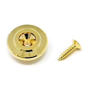 Vintage Forge Gold Round String Retainer Guide Tree for Fender Precision Jazz Style Bass Guitars and Others with Screw BSR40-GLD