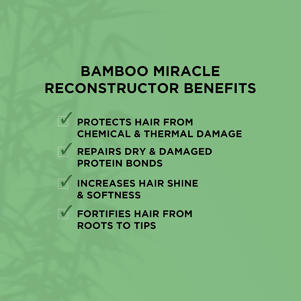 Trueplex KERATHERAPY Bamboo Miracle Reconstructor Bond Repair Treatment, 6 oz., 178 ml - Vegan Thermal Protection & Hair Strengthener for Damaged Hair with Argan Oil, Cysteine, & Bamboo Extract