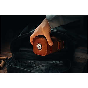 UrbanXElites Cigar Case - Holds up to 25 Cigars, Cedar Wood Cigar Humidor Travel Case with Humidifier and Pouch