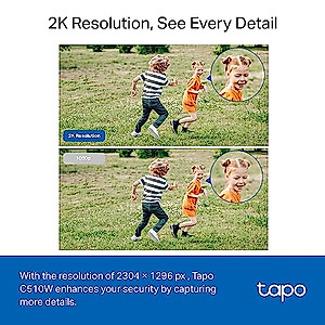 TP-Link Tapo 2K Outdoor Pan/Tilt Security Wi-Fi Camera, 360° View, Motion Tracking, Compatible with Alexa & Google Home, Night Vision, Free AI Detection, Up to 512GB Storage, Tapo C510W