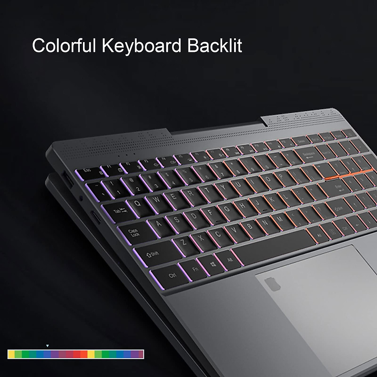 GLOGLOW Office Laptop, Business Laptop Fingerprint Reader 15.6in Touchscreen 12GB DDR5 RAM for Family (US Plug 1TB)