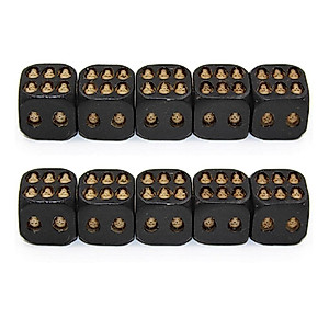 LoveinDIY Pack of 10 Skull Dice Scary Novelty Game 6 Sided D6 Dice Vintage Skeleton