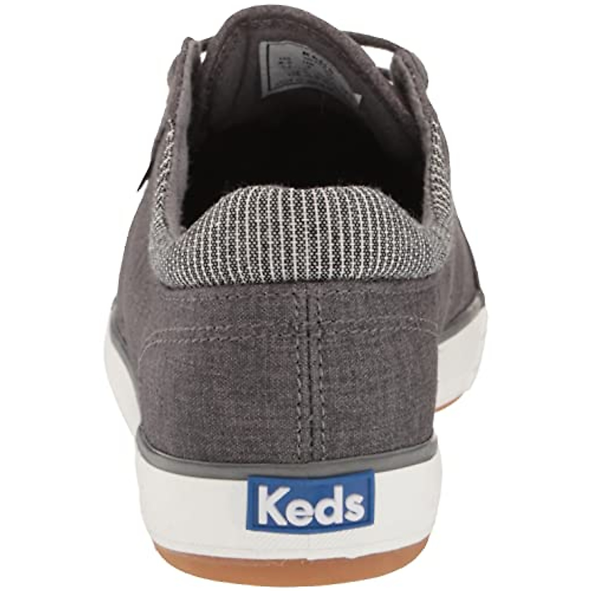Keds Center 2 Lace Up, Sneaker Womens, Grey Cotton Slub, 7 Medium