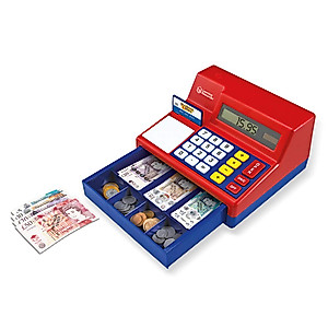 Learning Resources Pretend & Play Calculator Cash Register with Canadian Currency, Classic Counting Toy, Kids Cash Register, 73 Pieces, Ages 3+