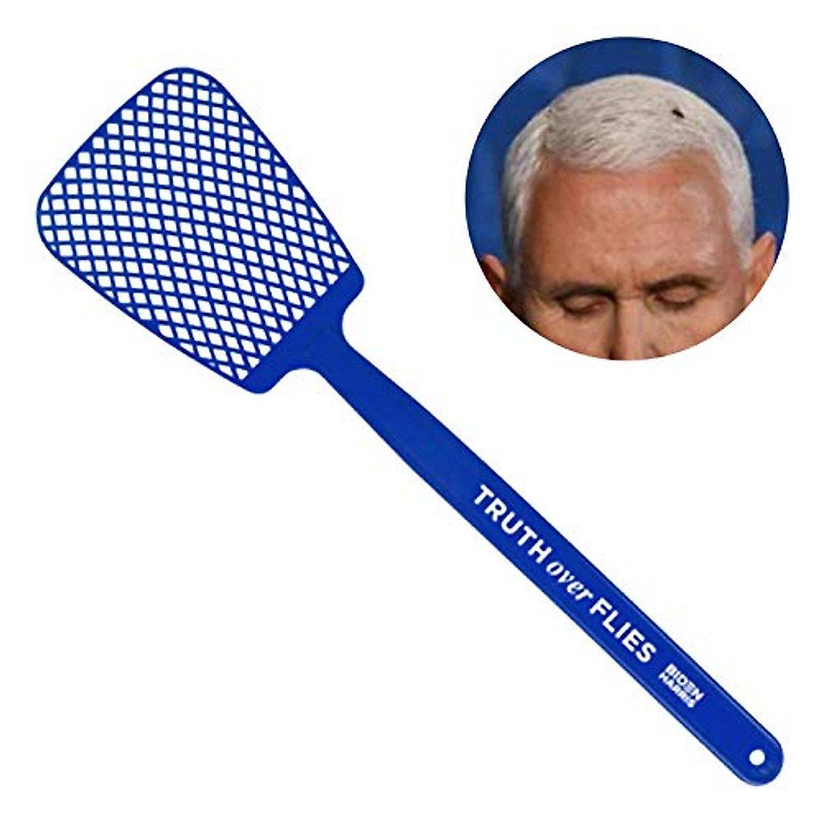 leveraYo Biden Harris Pence Fly Swatter, Durable Practical Tool with Non-Slip Holed Handle Swatter, Home Office Daily Portable Fly Swatter Home Office Car Room Portable Garden Yard