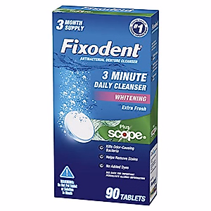 Fixodent 3 Minute Daily Cleanser Tablets Plus Scope - 90 ct