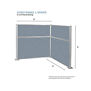 Versare Hush Panel Cubicle Kit | Workstation Partition Walls | Sound Dampening Cubicle Walls | Partitions for Desks