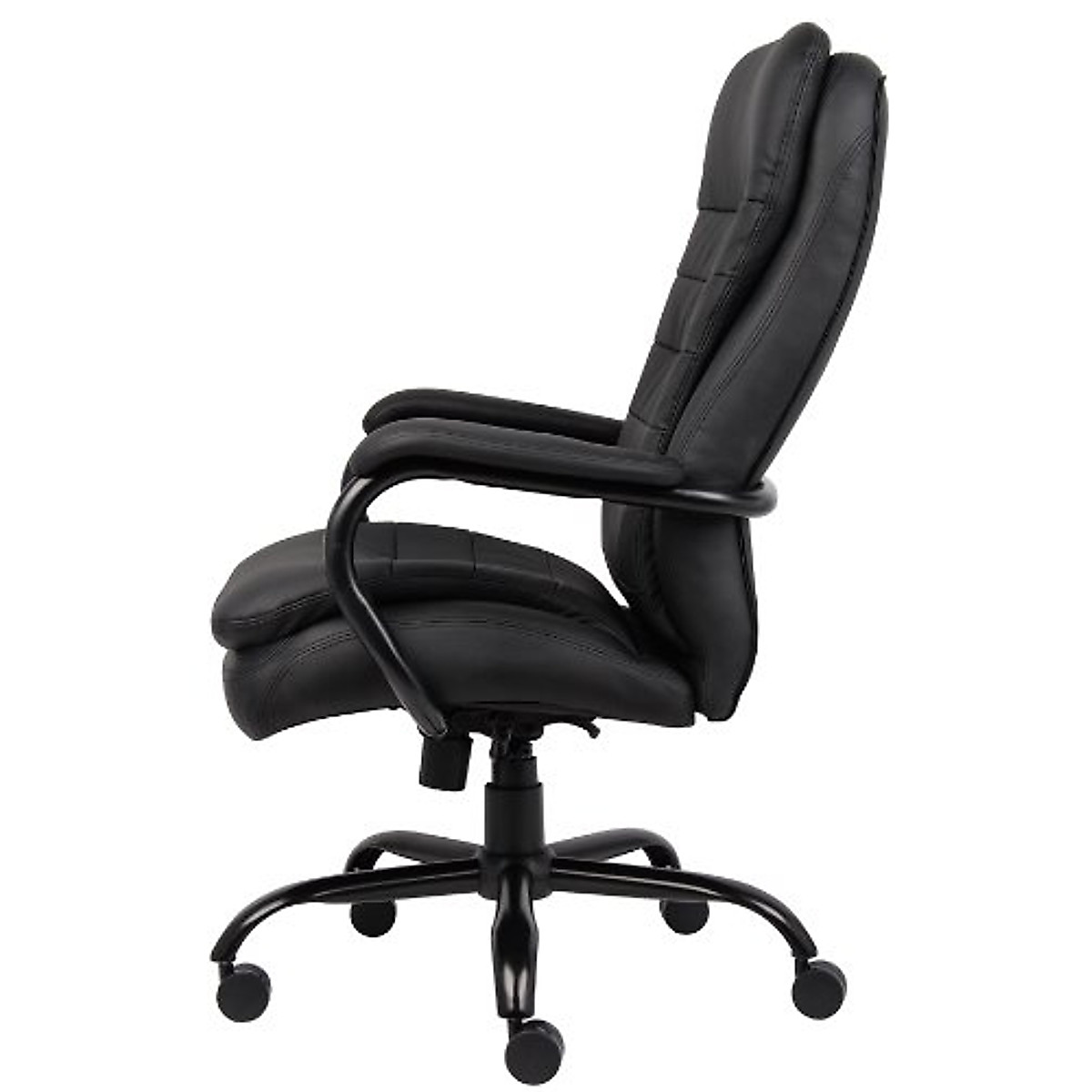 Boss Office Products Heavy Duty Double Plush CaressoftPlus Chair-400 Lbs, Black