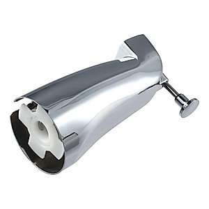 iuniq 2 Function Tub Spout,Wall Front Mount Compatible Slip On Diverter Tub Spout,Universal Stainless Steel Silver Durable Easy to Install Bathroom Bathtub Faucet