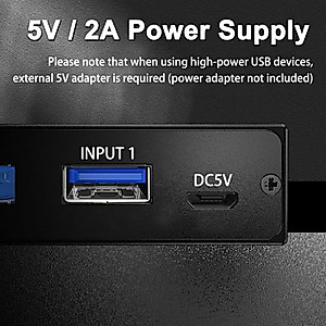 USB 3.0 Switch Selector 4 Port,MLEEDA KVM Switcher 4 Computers Sharing 4 USB Devices,USB Peripheral Switcher for Keyboard Mouse Printer Scanner,with Wired Remote Button and 4 USB 3.0 Cable