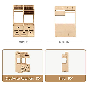 Bucasso Plastic Model Paint Rack Tool Storage All-in-One Modeling Tool Storage Rack Drawer Parts Storage Rack MDF Material Pliers/Files/Brush/Tweezers/Paint Storage Assembly Workstation GK Plus