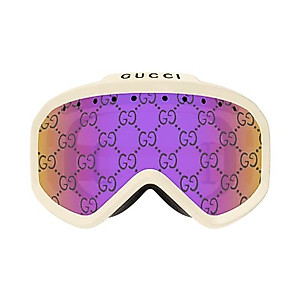 Gucci Women's Ski Goggles, Ivory-Orange-Pink, One Size