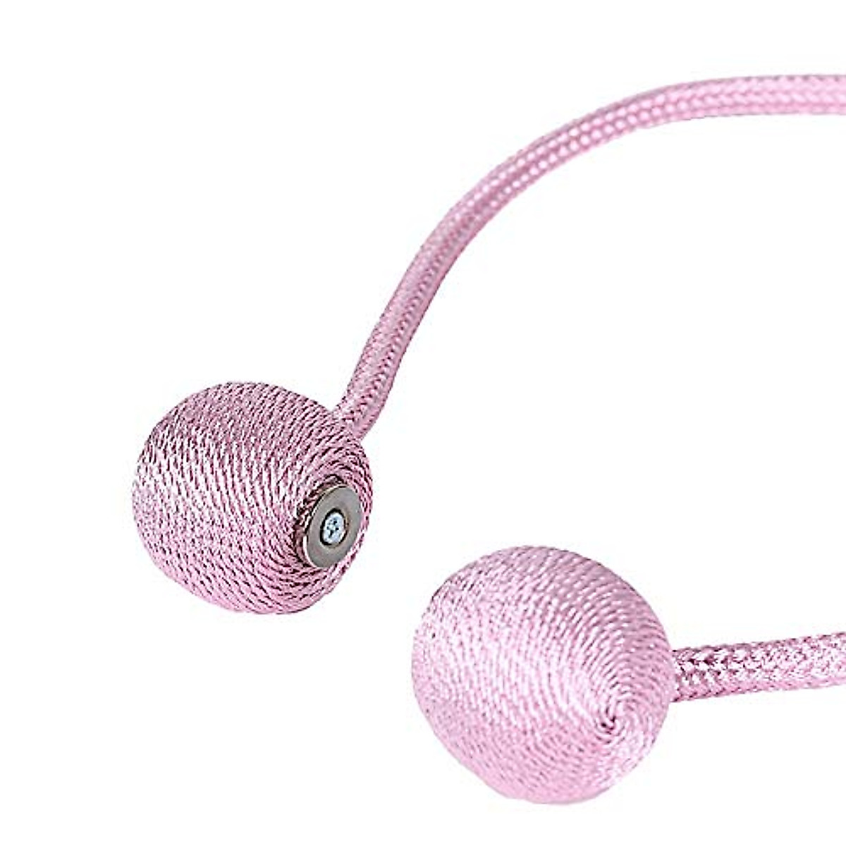 BalsaCircle 2 Pink Magnetic Tie Backs Metal Window Curtains Holdbacks - Wedding Reception Party Home Window Decorations Supplies