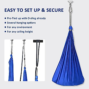 OUTREE Sensory Swing for Kids with 360° Swivel Hanger, Indoor Therapy Swing Great for Autism, ADHD, Sensory Processing Disorder, and Autistic Children