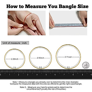 HAIAISO 6MM 14K Gold Plated Bracelet Bangle Bracelet for Women Plain Polished Bracelet Couple Valentines Day Gifts