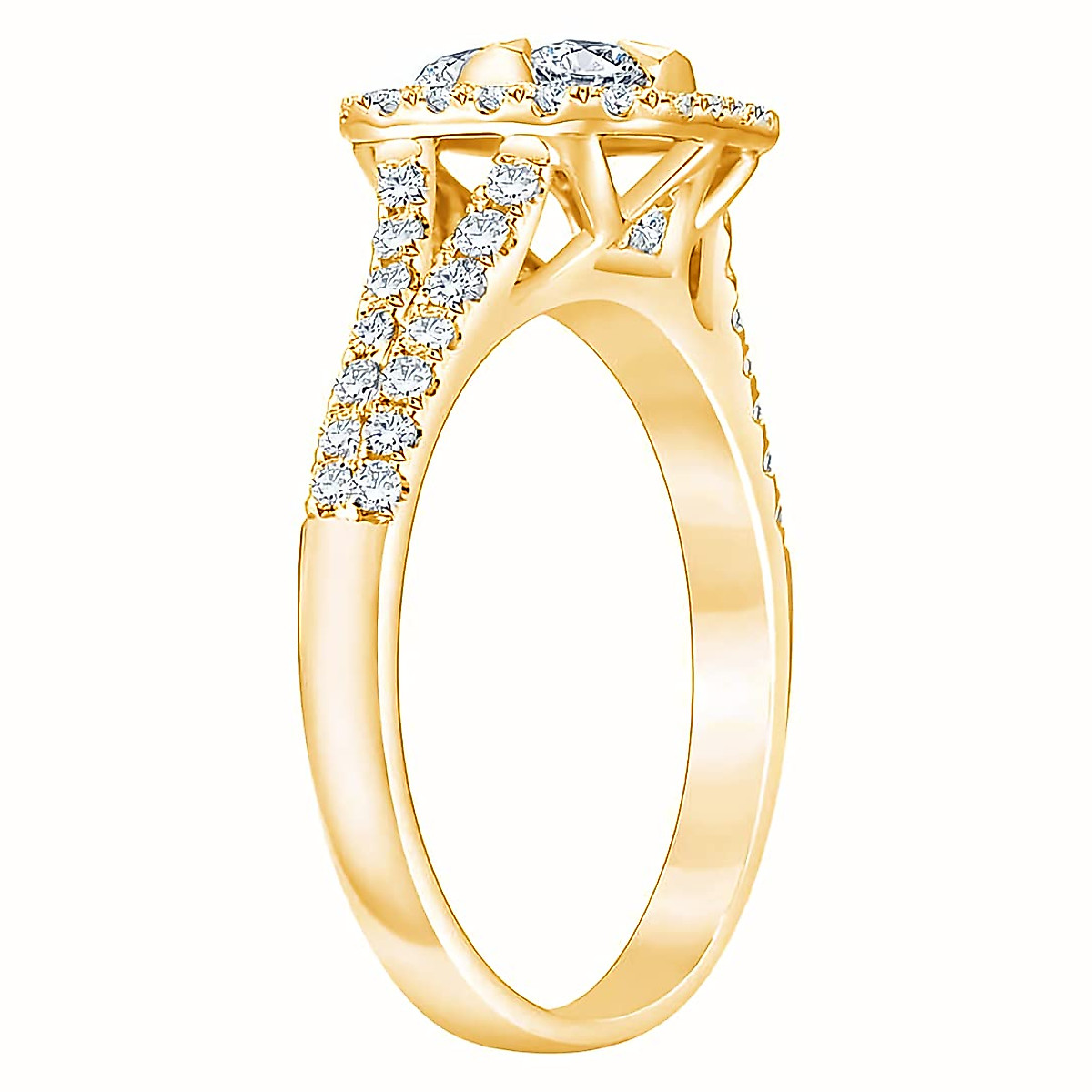 YDD Moissanite Engagement Ring for Women 10K 14K 18K Gold Engagement Ring Wedding Ring Free Engraving promise rings for her Personalized ring