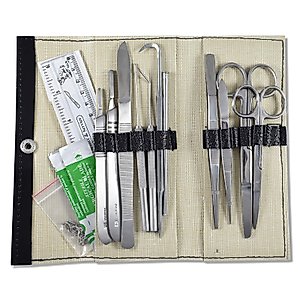 DR Instruments KIT- 5 Comprehensive Dissecting Kit, 3.5" 0.75" 7" 7", Black