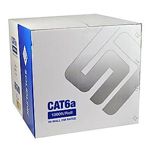 SolidLink - SL611A 1000ft CAT6A S/FTP in-Wall (CMR Rated) ETL Listed Bare Copper Solid 23AWG Conductor 550Mhz Fluke Tested Ethernet Wire (White)