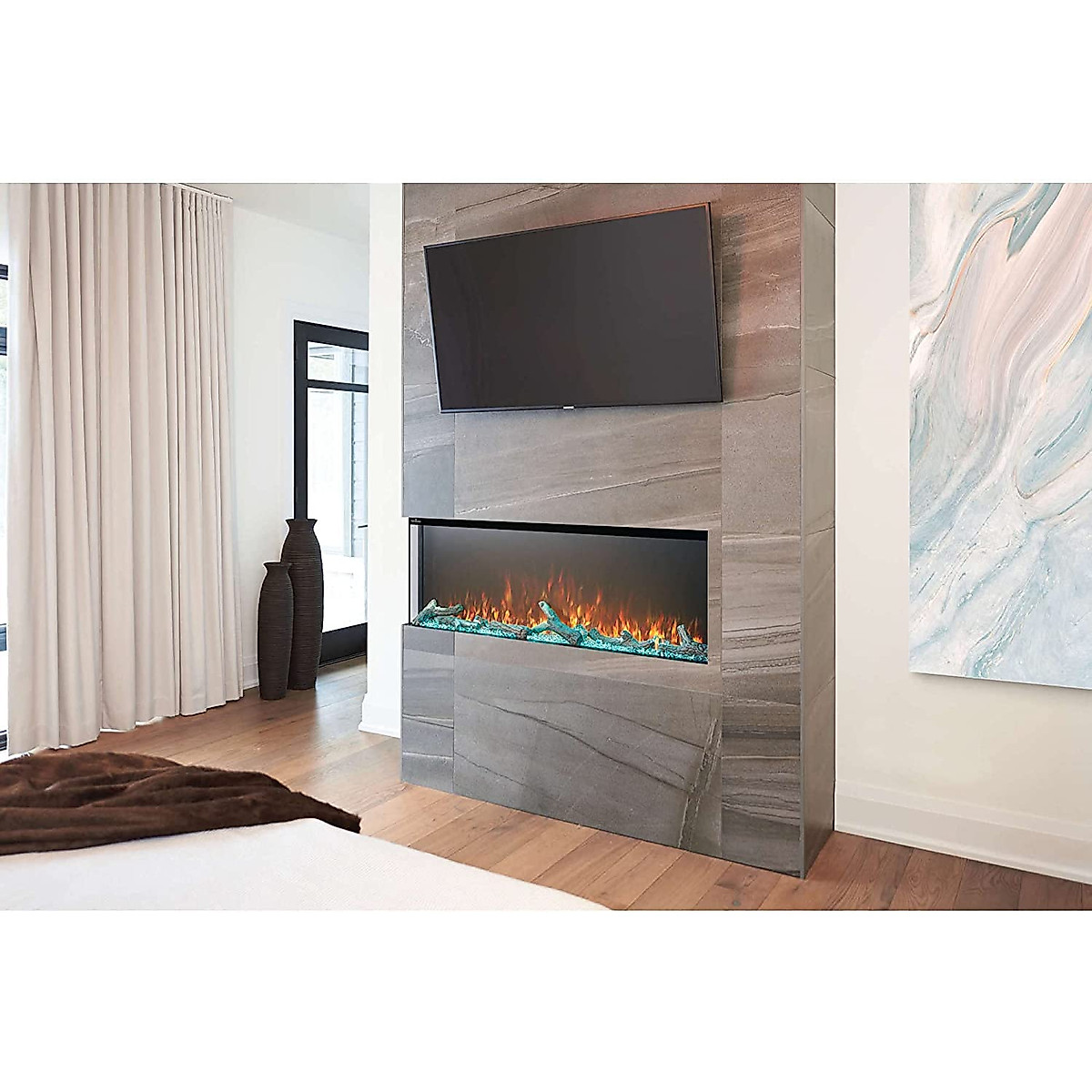 Napoleon Trivista 50 inch Wall Mount Electric Fireplace - Black, NEFB50H-3SV