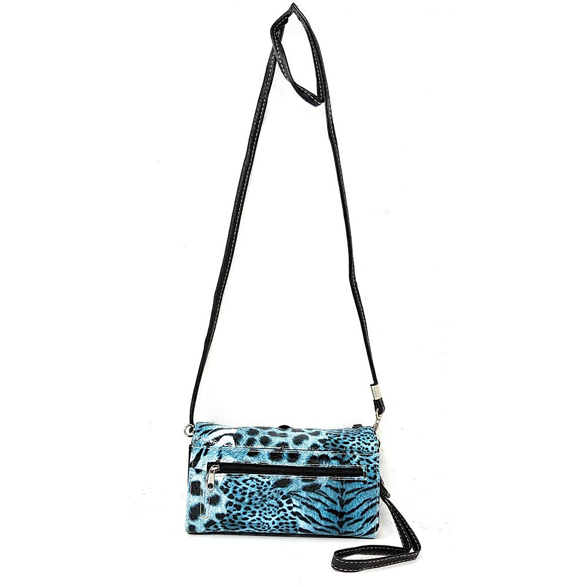 Premium Rhinestone Cross Buckle Leopard Concealed Carry Handbag with Matching Wallets in 2 colors (Pink buckle wallet only)