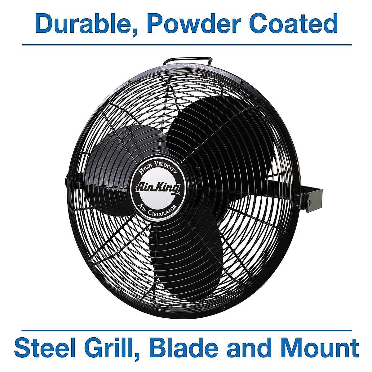 Air King 9318 Industrial Grade High Velocity Multi Mount Fan, 18-Inch,Black