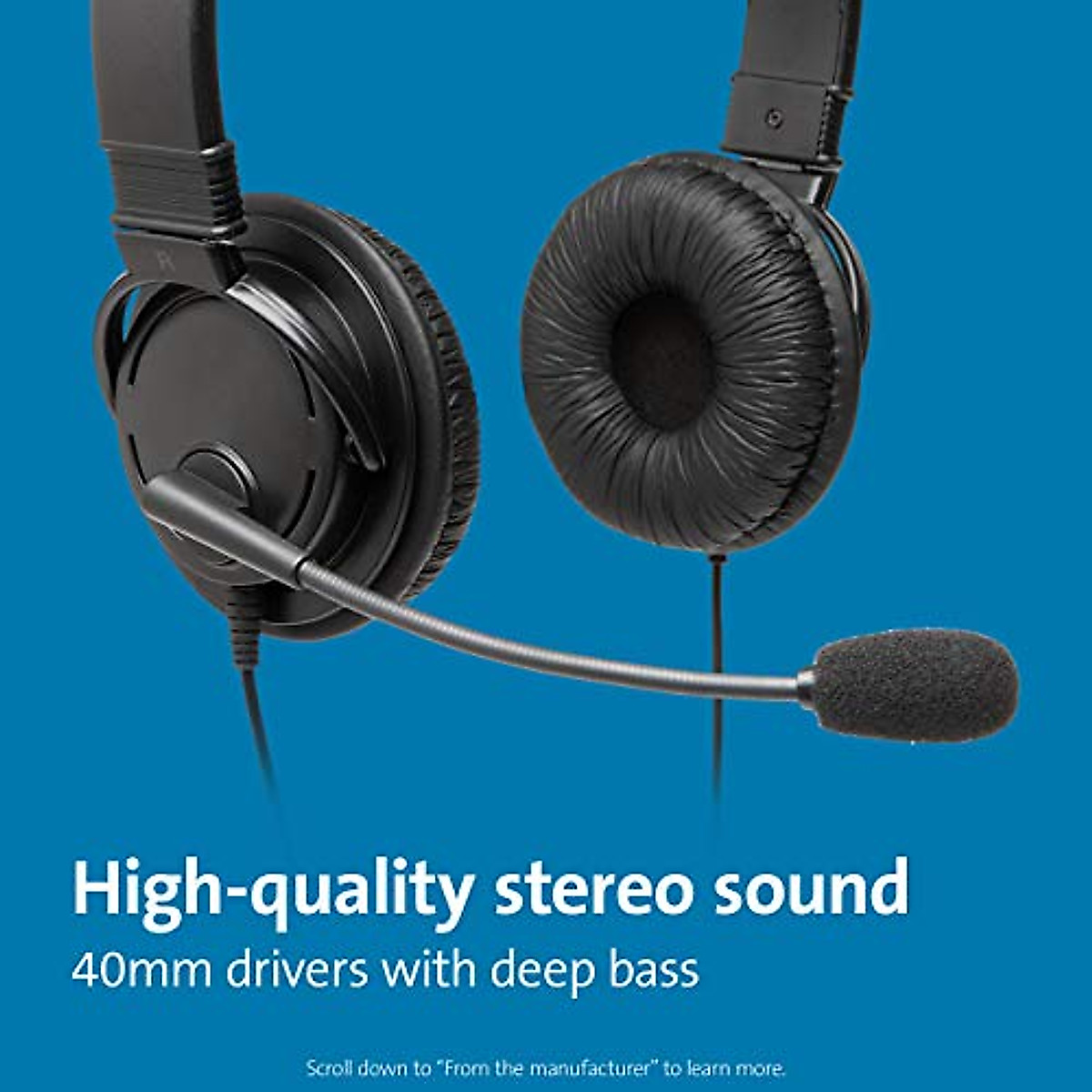 Kensington USB Hi-Fi Headphones with Microphone (K97601WW)