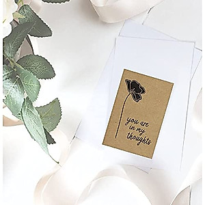 Juvale Kraft Paper Blank Sympathy Cards with Envelopes, 6 Designs (4 x 6 In, 72 Pack)