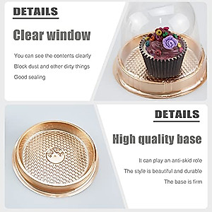 Clear Plastic Cupcake Container,25 PC Diameter 5.3 in Height 4.2 in Muffin Pod Dome Disposable Individual Cupcake Box Plastic Single Cupcake Holders With Lid for Wedding Birthday Christmas Halloween
