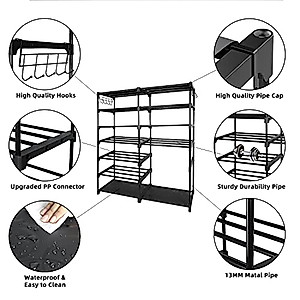 BELIEP 7 Tier Shoe Rack for Garage Shoe Organizer Shoe Shelf Large Shoe Rack for Entryway Boots 24-30 Pairs Tall Shoe Rack Organizer