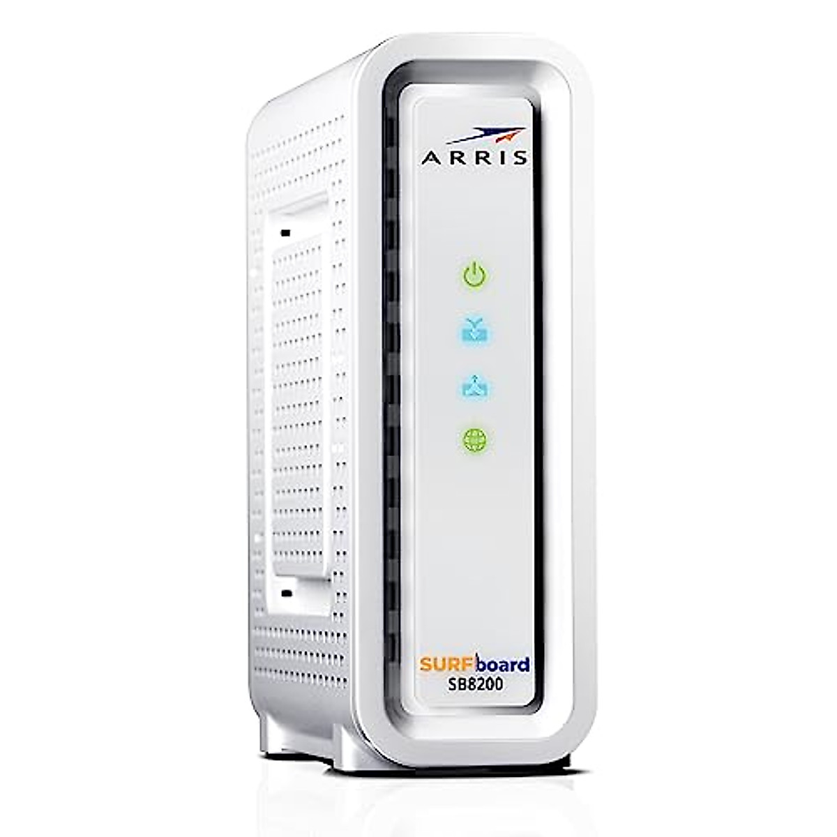 ARRIS SURFboard SB8200 DOCSIS 3.1 Cable Modem | Approved for Comcast Xfinity, Cox, Charter Spectrum, & more | Two 1 Gbps Ports | 1 Gbps Max Internet Speeds | 4 OFDM Channels | 2 Year Warranty,White