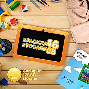 Contixo V8 Tablet for Kids and H1-Fox Kid's Fleece Headphones (Fox) Bundle, Come with Sleeve Bag,Learning Tablet, Parental Control Family Link