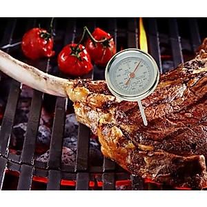 2 in Analog DIAL Meat Thermometer - 5.5 in Stainless Steel Probe Cooking Thermometer - Instant Read Food Thermometer - Candy Thermometer - Oven THERMOMETERS - Grill Thermometer - BBQ Thermometer