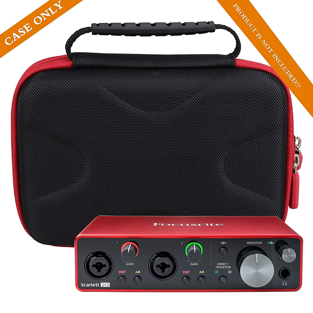 Aproca Hard Travel Storage Protective Case, for Focusrite Scarlett 2i2 (3rd Gen) USB Audio Interface
