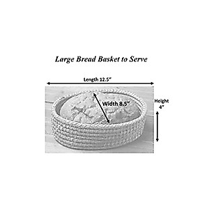 Bread Basket with Warming Stone-Terracotta, Serve Warm Sourdough,Tortilla, Roti, Hot Plate Trivet for Buffet Food Warmer, Banneton, Bread Baker Gift for Bread Maker Women & Men House Warming, New Home