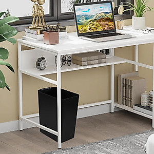 Bblina 3-Pack 4.5 Gallon Plastic Small Trash Can Wastebasket, Black Garbage Container Basket