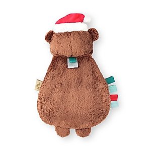 Itzy Ritzy - Itzy Lovey Including Teether - Baby Lovey with Teether, Textured Ribbons & Dangle Arms - Features Crinkle Sound, Sherpa Fabric and Minky Plush (Cocoa The Bear)