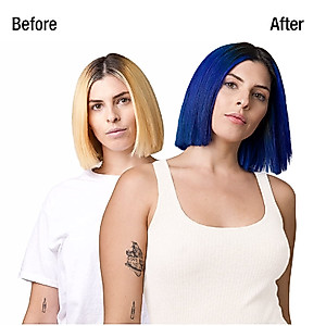 NO FADE FRESH Blue Color Depositing Shampoo - Semi Permanent Hair Color with BondHeal Bond Rebuilder - Blue Hair Dye 6.4 oz