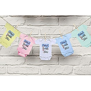 Crawl Walk Ski -Cute Snow Skiing winter sports Baby bodysuit onesie & bib Set