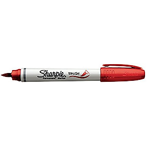 Sharpie Permanent Markers, Brush Tip, Assorted, 12 Pack