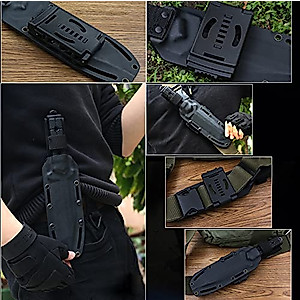 YCYU 2-Pack Knife Belt Clip Outdoor Loops Gun Blade Sheath Tool Lock with Mounting Hardware, Mag Pouches Sheath Holster, Universal Utility EDC Belt Clip Camping DIY Clip Gun Holsters(Black)