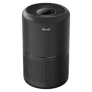 LEVOIT Air Purifier for Home Allergies Pets Hair in Bedroom, Black & Air Purifiers for Bedroom Home, HEPA Filter Cleaner with Fragrance Sponge for Better Sleep, Filters Smoke, Allergies, Black