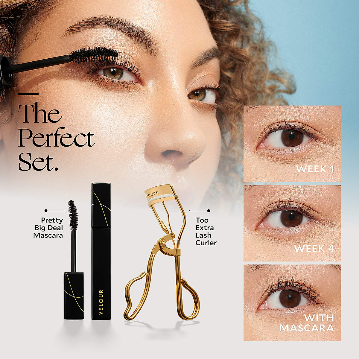 Velour Lashes Pretty Big Deal Lash Boosting Mascara with Peptides - Effective 3-in-1 Tubing Mascara, Lash Protector, and Enhancement Serum to Nourish Eyelashes - Premium Luxury Beauty Products
