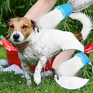 Pet Silicone Bath Shower Sprayer for Dogs Portable Pets Bathing Shower Sprayers Accessory Head Attachment Bath Tool for Outdoor Hiking Camping Dirt Removing 2PCS