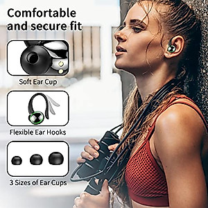 Btootos Wireless Earbud Bluetooth Headphones 5.3, 48Hrs Playtime Sport in Ear Wireless Earphones with Digital LED Display Over Ear Buds with Earhooks Waterproof Headset with Mic for Running Workout