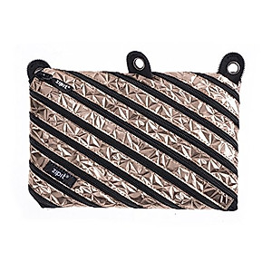 ZIPIT Girls' 3-Ring Pouch, Bronze Crackle, 9.060.785.91 inch (LWH)