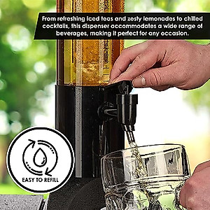 Celebratables Beer Tower 3L Beer Tower l Drinks Dispenser With Tap l Stackable Beer Tower l Space-Saving, and Customizable Beverage Dispenser l Ideal for parties, events, or gatherings