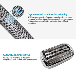 Series 9 92S 92M Foil Cutter Head Shaving Head for Br-aun all Series 9 (Series 9 92S 92M)9290cc, 9291cc, 9292cc, 9293s, 9295cc, 9296cc, 9297cc, 9299s(Black)