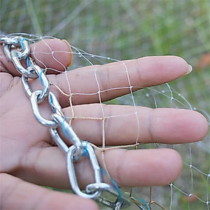 XCLOHAS Korean Fishing Cast Net with Ring Easy Throw Wide Open Casting Net for Bait Fishes 7/8/9/10/12ft Radius Freshwater Fishing Accessories (Chain Sinker Mono Nylon Line, 9ft Radius)